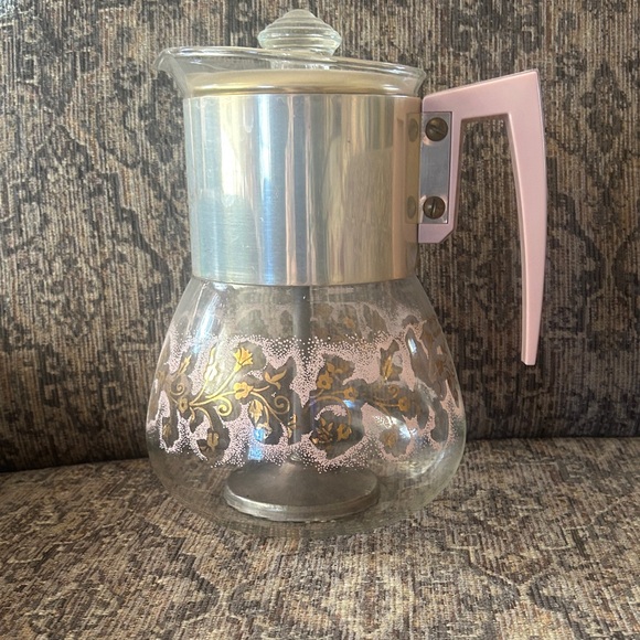 Perc-King | Kitchen | Glass Perckingcoffee Pot With Pink Handle | Poshmark